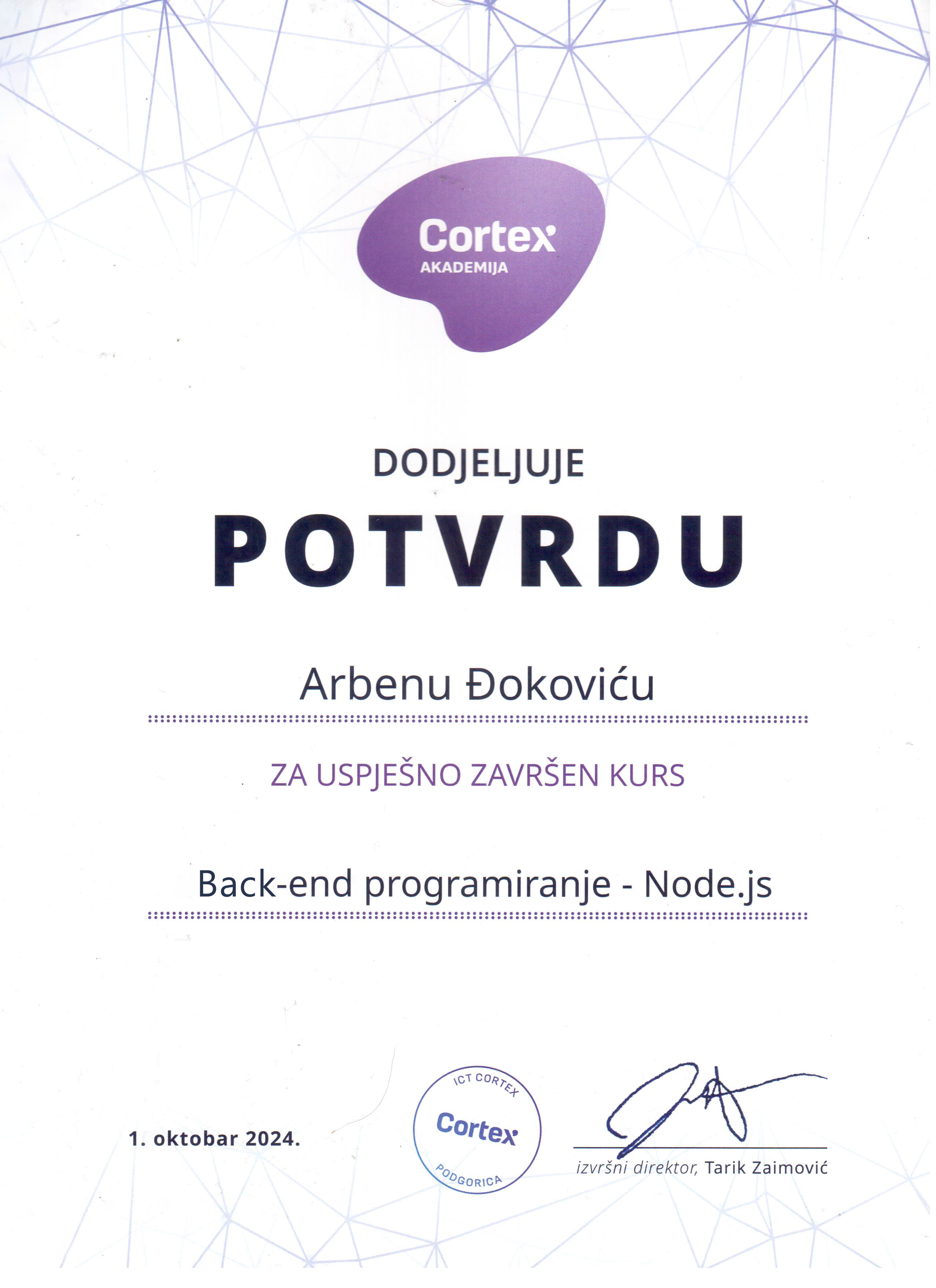 Arben Ðoković - Full-Stack Developer | React | Node.js | Express.js ...